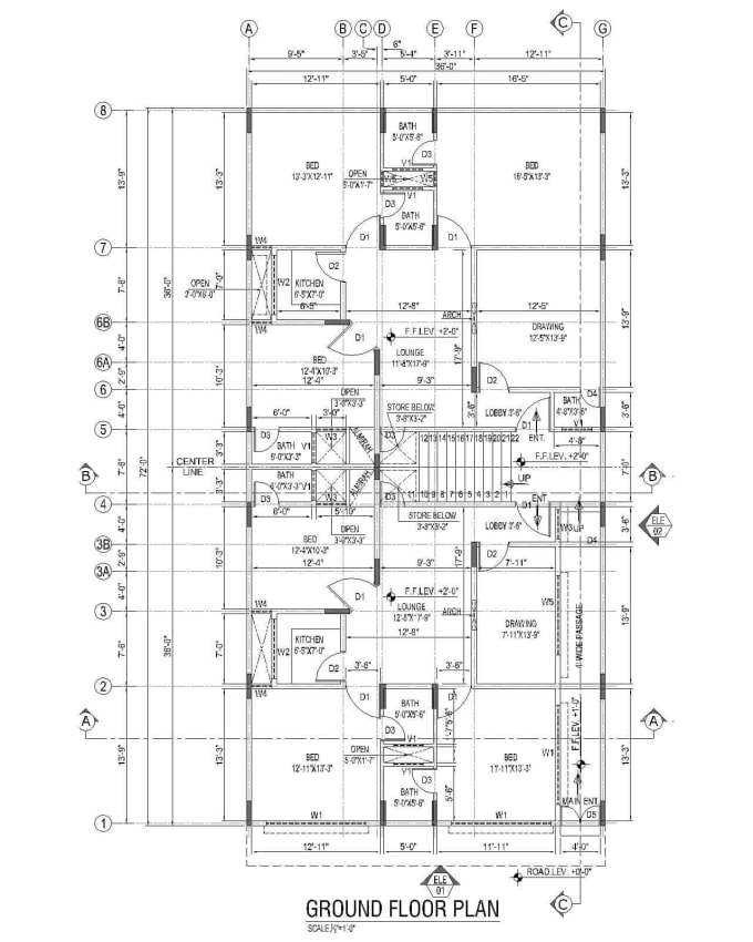 Make 2d floor plan in autocad, layout plan by Faiza341 | Fiverr