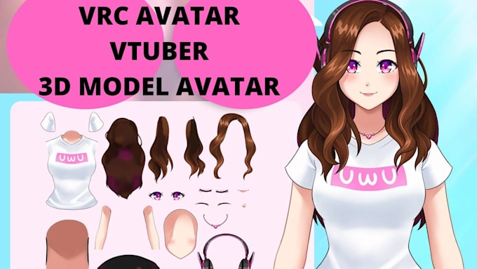 Model custom vrc avatar, vtuber avatar, vrchat avatar, vrc by Vrc_cuba ...