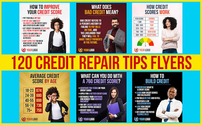 Design 120 credit repair tips flyers with your photo by Mirodesigner ...