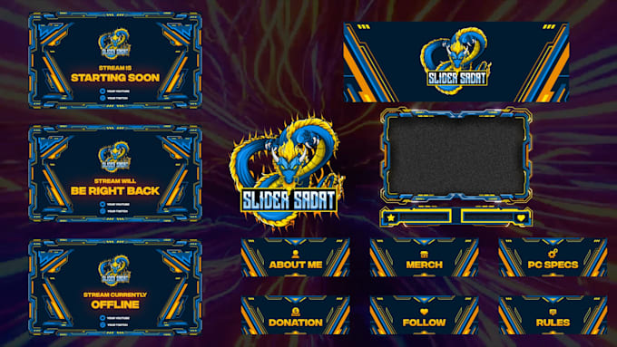 Design outstanding animated stream, twitch, mixer overlays by Slider ...