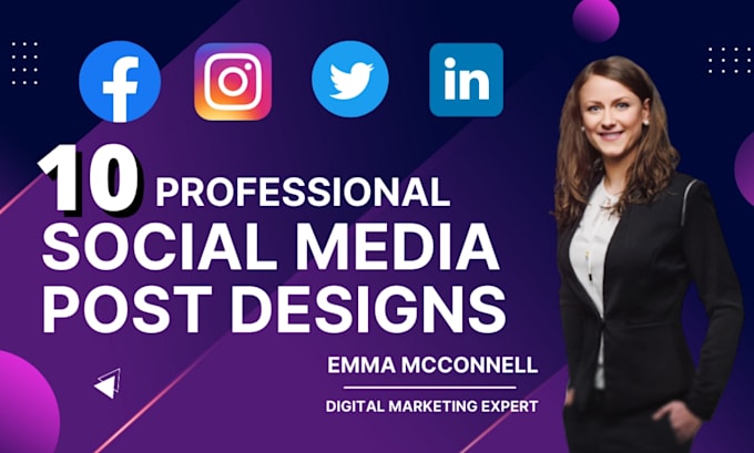 Create 10 awesome facebook posts and instagram posts by Emmacandoit ...