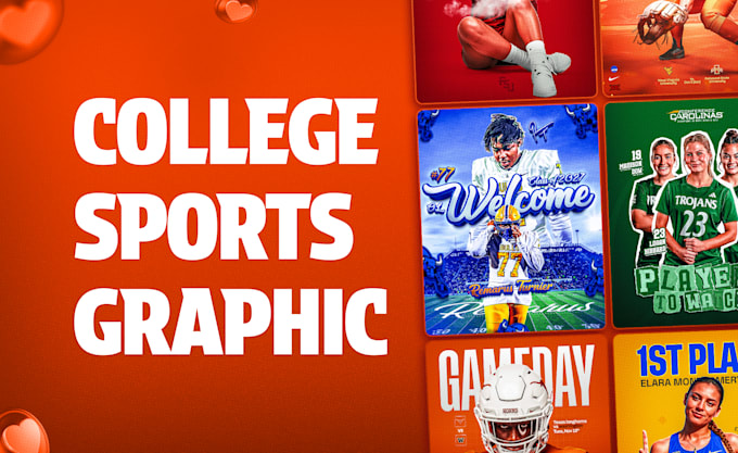 Design college sports graphics for football, basketball, hockey, soccer ...