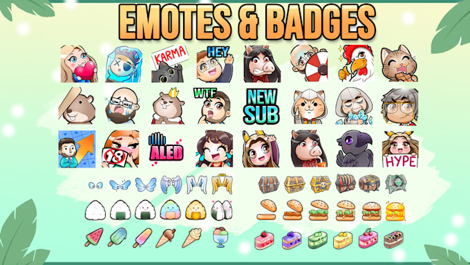 Make beautiful emotes for you by Bananaa_tv | Fiverr