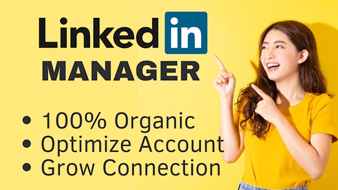 Be your linkedin profile and page manager by Saimaaislam | Fiverr