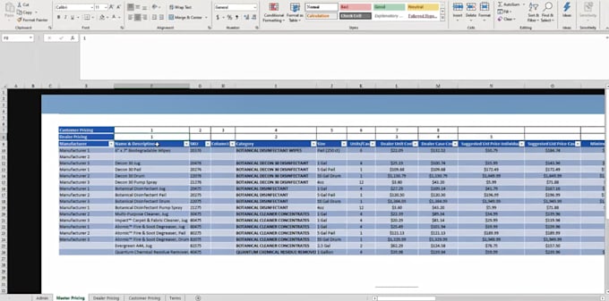 Build your custom excel spreadsheet by Bed_rock | Fiverr