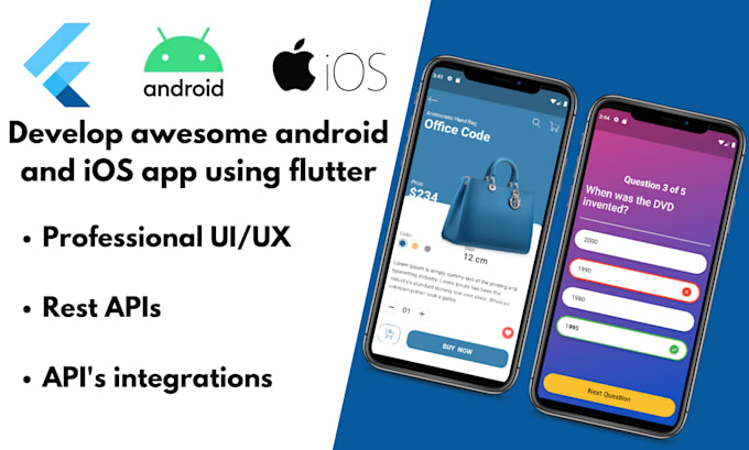 Develop awesome android and ios app using flutter by Mbilalakbar | Fiverr