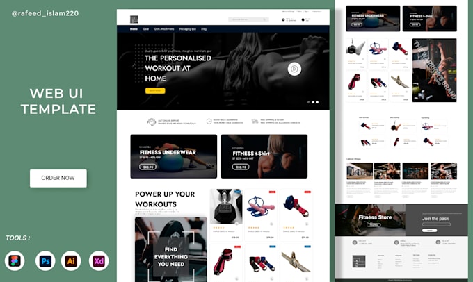Create website ui ux design, landing page ui, web ui template in psd ...