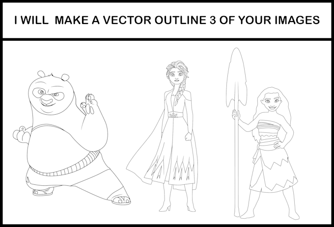 Create vector outline 3 of your images by Ogzhnart | Fiverr