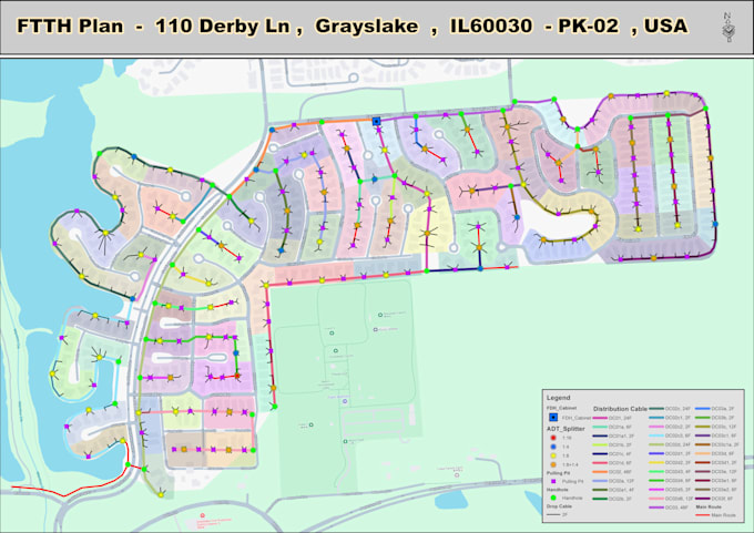 Design ftth fttx osp network design telecom through ai autocad arc gis ...