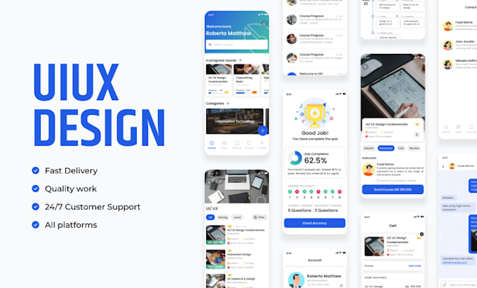Do ui ux design for saas, dashboard, landing page, mobile app, company ...