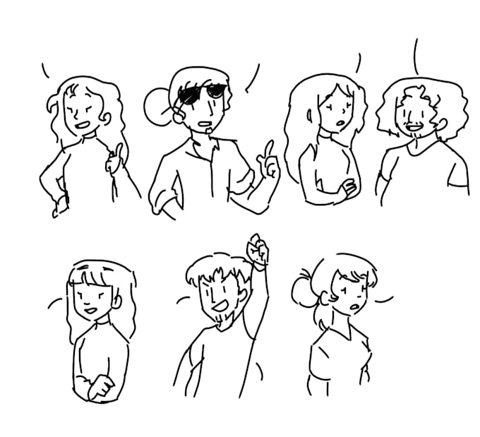 Draw cute art humans by Magicmangowana | Fiverr