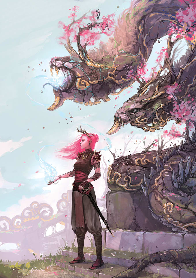 Create a 2d creature or a female character design by Imshyka | Fiverr