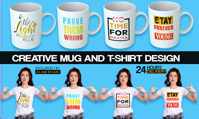 Do create best professional design for mug cap and tshirt by ...
