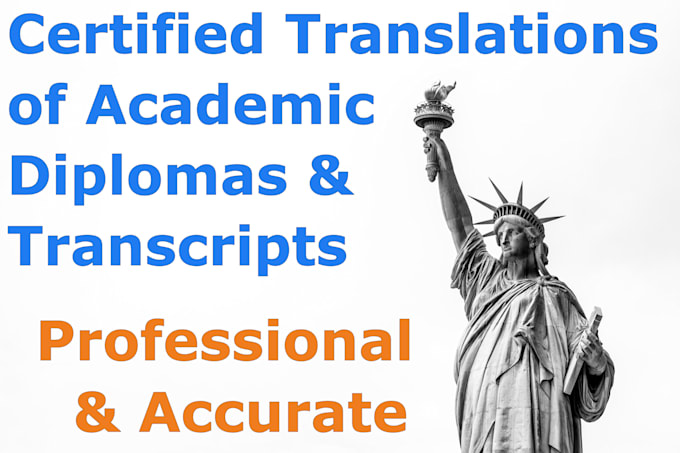 Do certified translations of academic diplomas and transcripts by ...