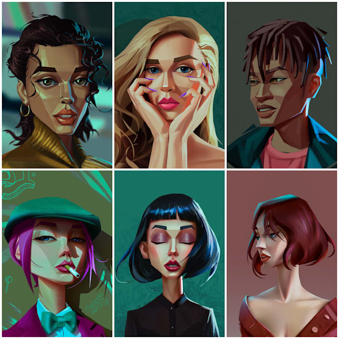 Draw an eye catching digital portrait for you by Dexarts_01 | Fiverr