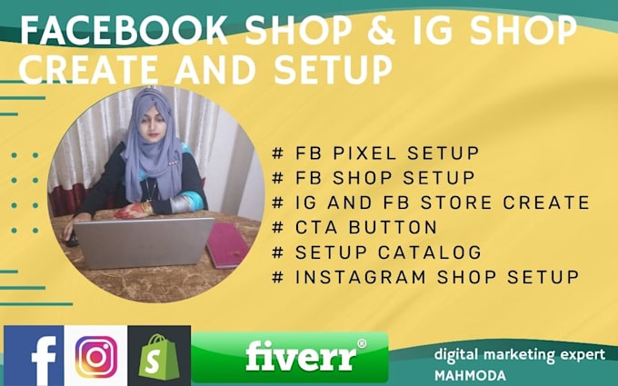 Setup facebook shop and ig shop with shopify ecommerce by Expert_mahmoda | Fiverr