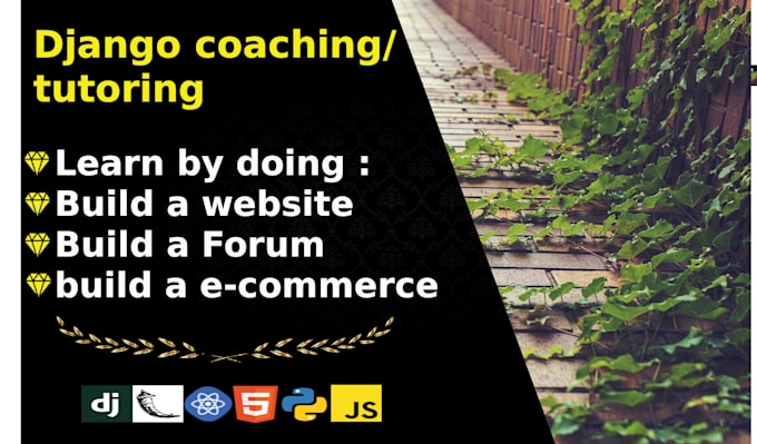 Teach you django and full stack web development with javascript , html ...