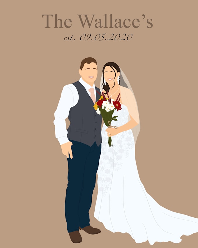 Draw faceless minimalist digital portraits by Alexandratarenc | Fiverr