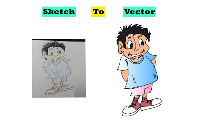 Convert sketch to logo vector tracing, vectorize image, digital art by ...