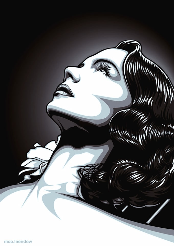 Draw A Vector Art Portrait Silhouette In Black And White By Jazxiosneoa