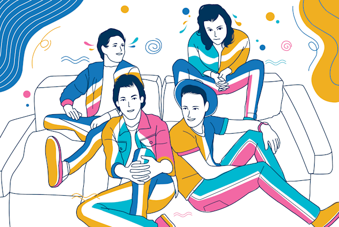 Draw minimalist flat line illustration for you by Rizkiiex | Fiverr
