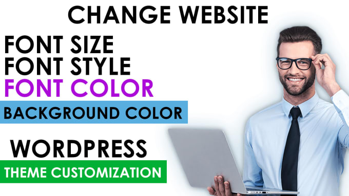 Change font color size and customization of your website by ...