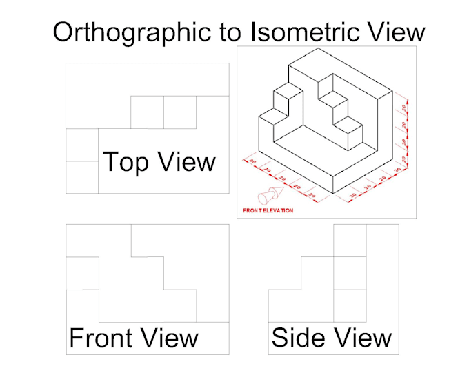 Redraw 2d isometric and orthographic drawings in autocad by Mk_rahaman ...