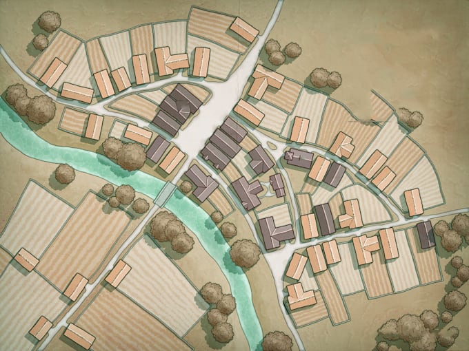 Draw your fantasy village maps design by Stellaross0 | Fiverr