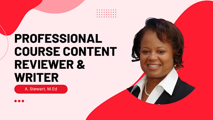 Review and revise your online course content by Amandastewar147 | Fiverr