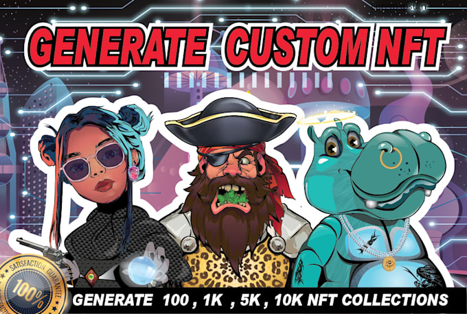 Design and generate creative custom nft art 1k, 5k, 10k collection by Akash921 | Fiverr