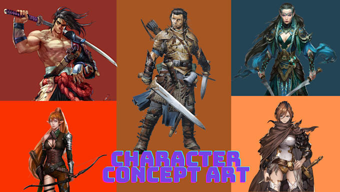 Do high quality character design and concept art for game, cartoon ...