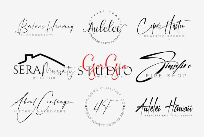 Design signature, scripted, cursive, handwritten, handwriting logo by ...