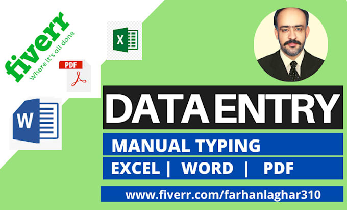 Data entry and manual typing by Farhanlaghar310 | Fiverr