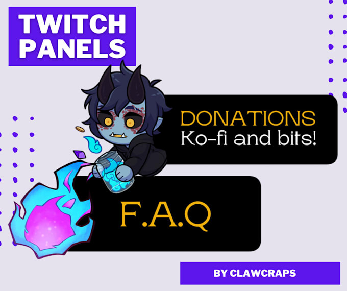 Draw panels for your twitch by Clawcraps | Fiverr