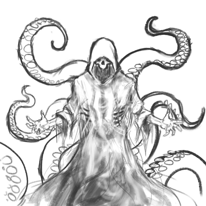 Create simple horror, creepy sketches by Bguerrart | Fiverr