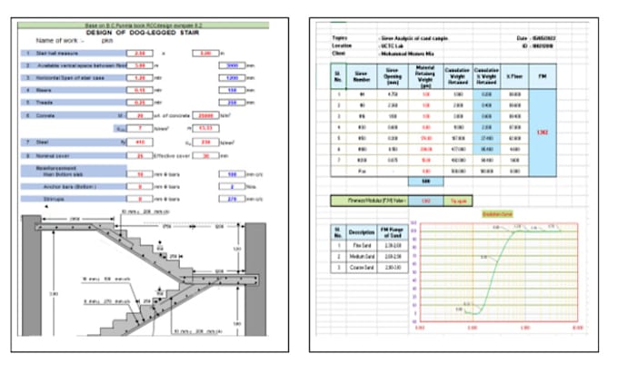 Civil engineering design and lab test excel template for you by ...