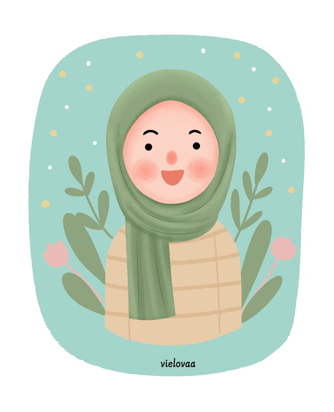 Create cute portrait illustration from your photo by Vielovaa17 | Fiverr