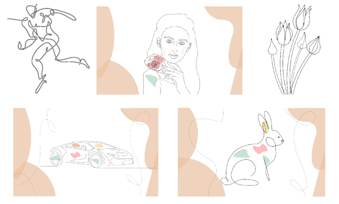 Draw vector line art illustration by Debsourov | Fiverr