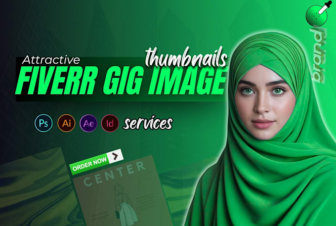 Design professional customized and eye catching fiverr gig thumbnail or ...