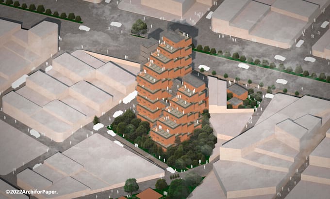 Create rendered axonometrics with ps for you by Archiforpaper | Fiverr