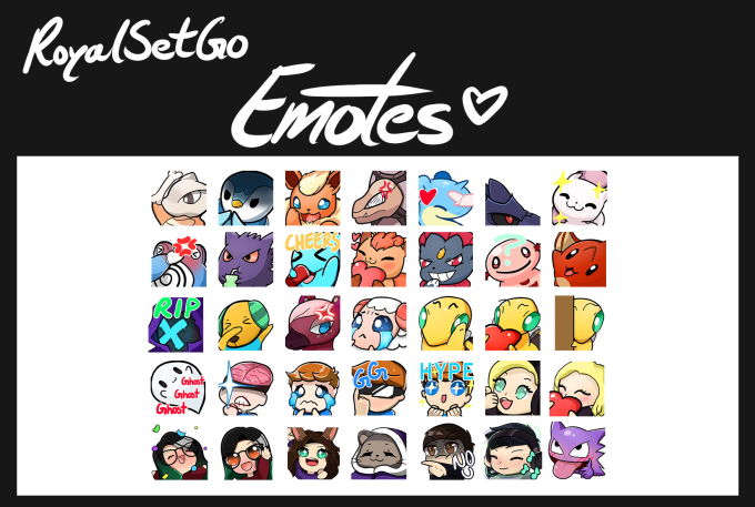 Create Twitch Emotes And Badges For You By Royalsetgo Fiverr