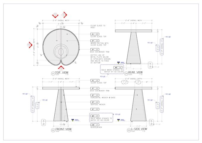Provide detailed shop drawing in furniture by Arcom1989 | Fiverr