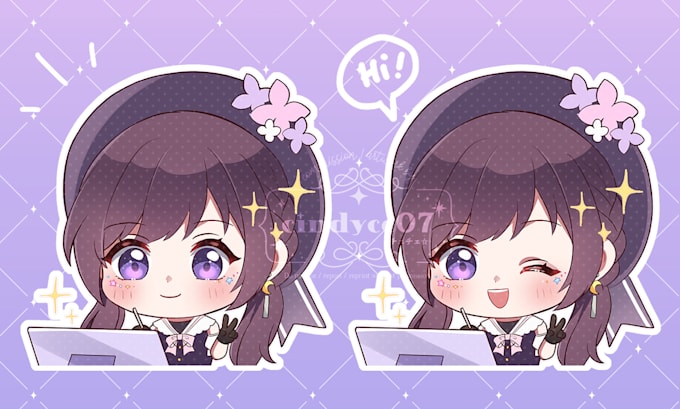 Create chibi pngtuber avatar model for your streaming by Cindycc07 | Fiverr