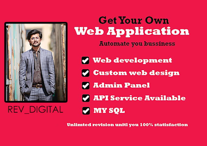Develop Web App Admin Dashboard Portal Or Panel By Rev Digital Fiverr