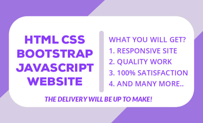 Make a responsive html, css, javascript, bootstrap website for you by Rishudevloper | Fiverr