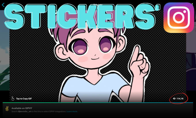 Create animated gif stickers for instagram stories by Kevinfm_art | Fiverr