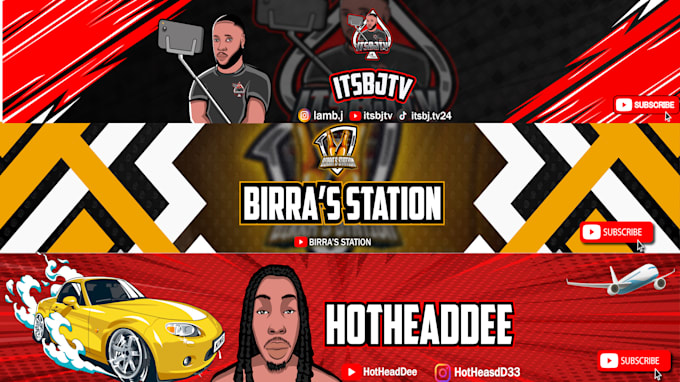 Design best youtube profile logo and banner for you by Robenjassi | Fiverr