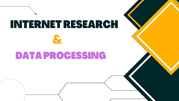 Internet research, data collection, processing and entry by Aderrich ...