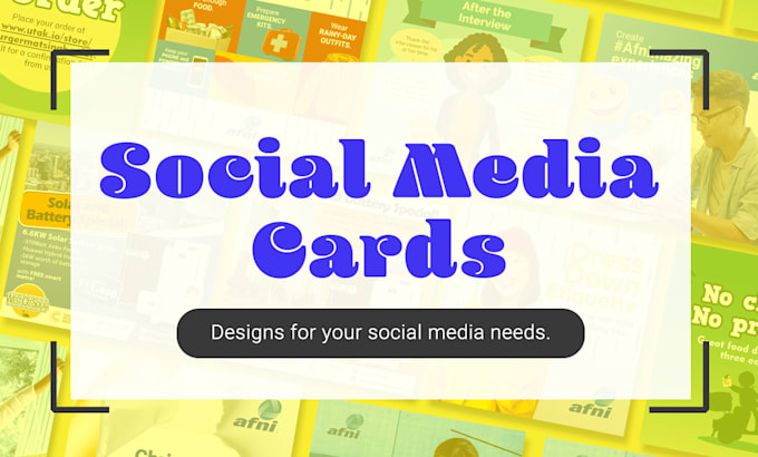 Design social media cards by Shielaraeco | Fiverr