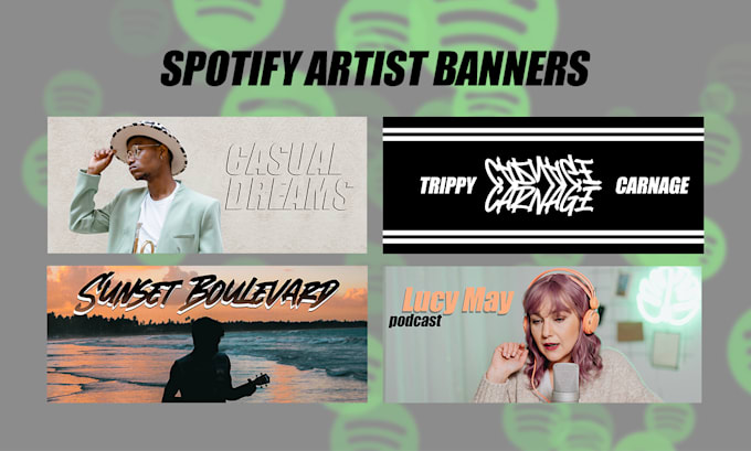 Design a spotify banner for your artist page by Inkwulf_digital | Fiverr